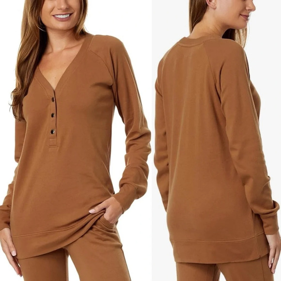 Pact | Tops | Pact Organic Cotton Airplane Button Tunic Brown Sz Small ...